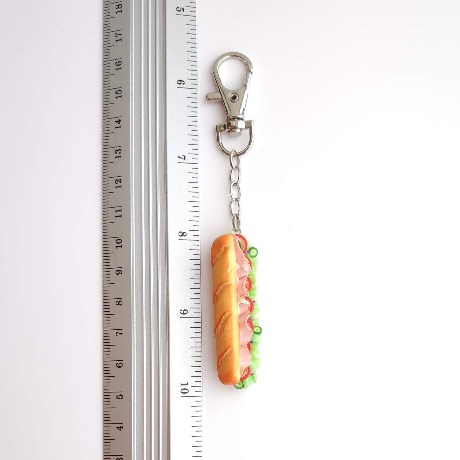 Ham Sandwich Charm Food Keychain Fast Food Jewelry - Etsy