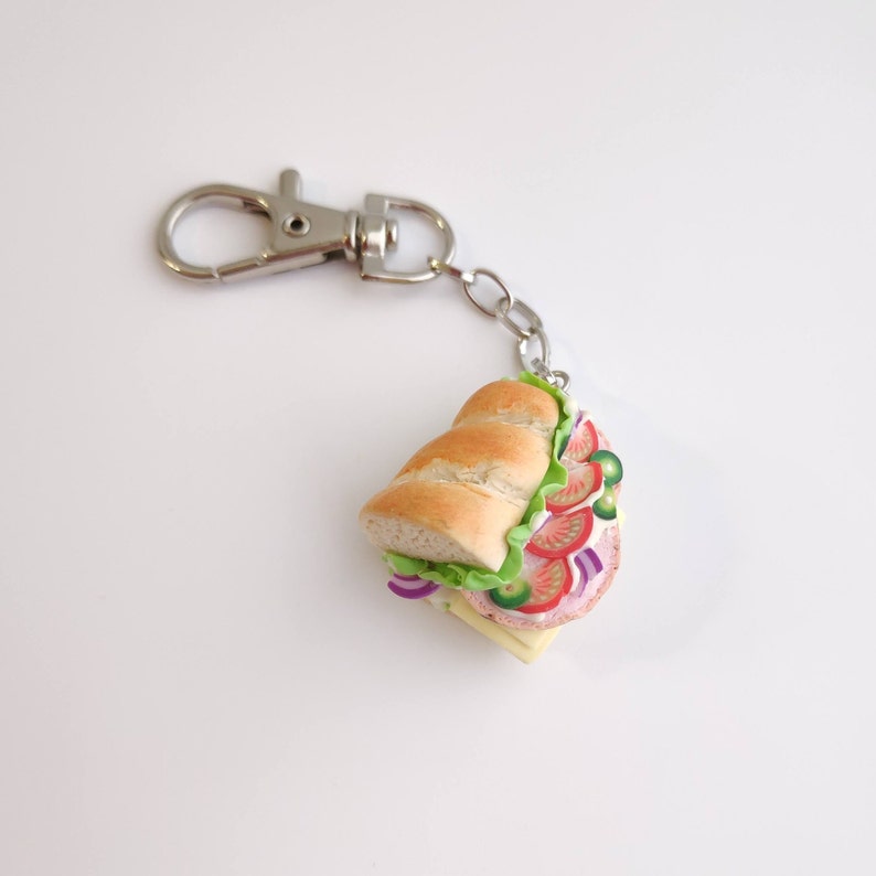 Sandwich Keychain Breakfast Jewelry Fake Food Gift - Etsy