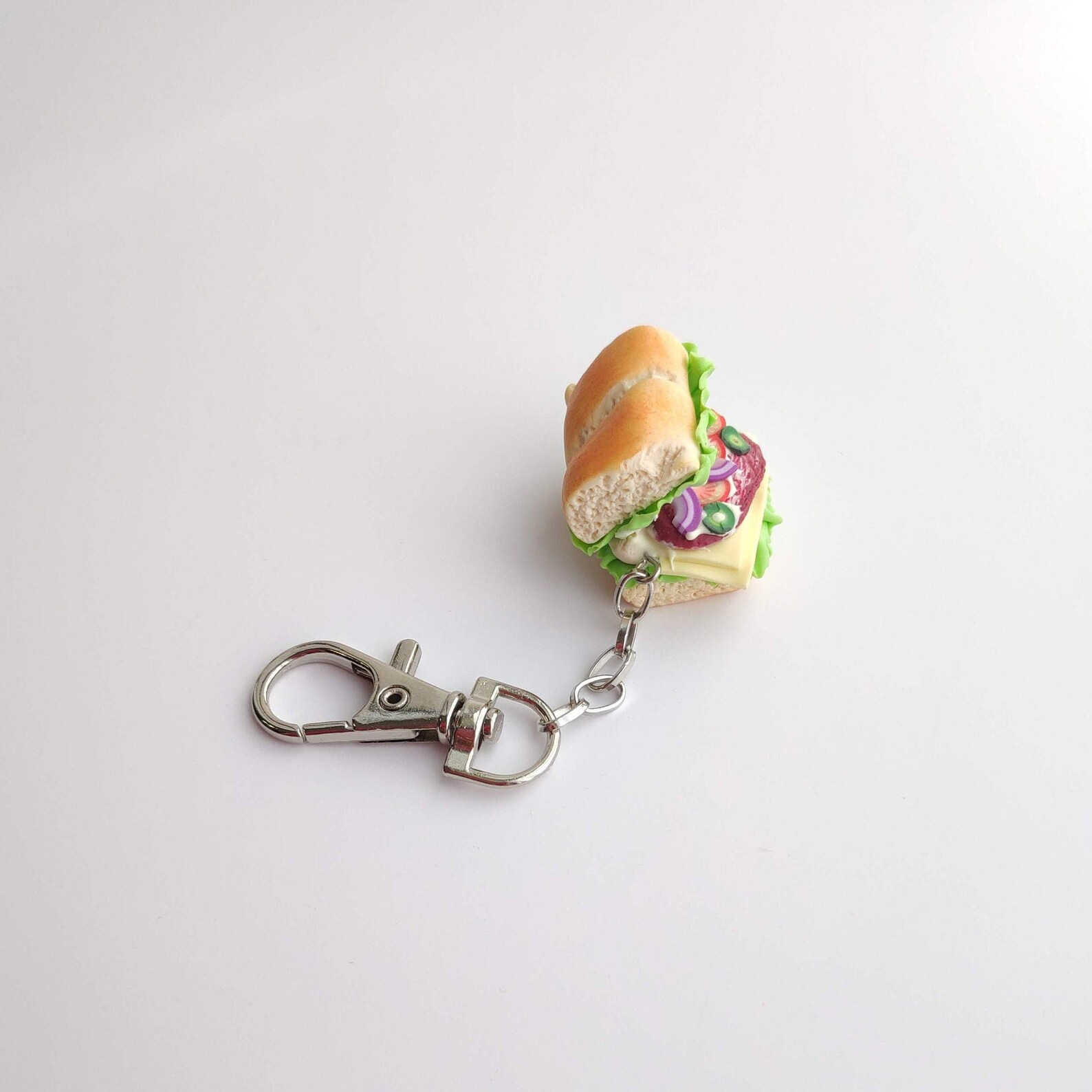 Sandwich Bag Charm Sandwich Keychain Miniature Food Jewelry | Etsy