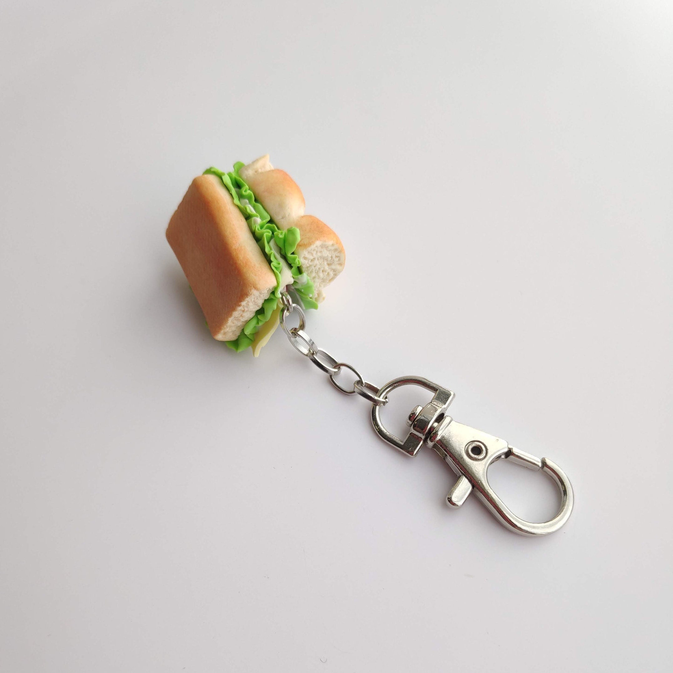 Sandwich Bag Charm Sandwich keychain Miniature food jewelry | Etsy