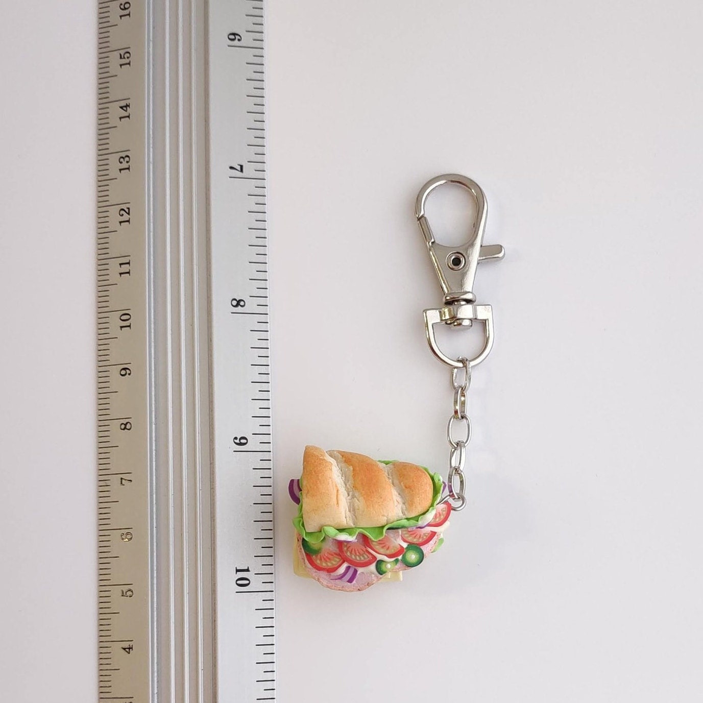 Sandwich keychain Breakfast jewelry Fake food gift | Etsy