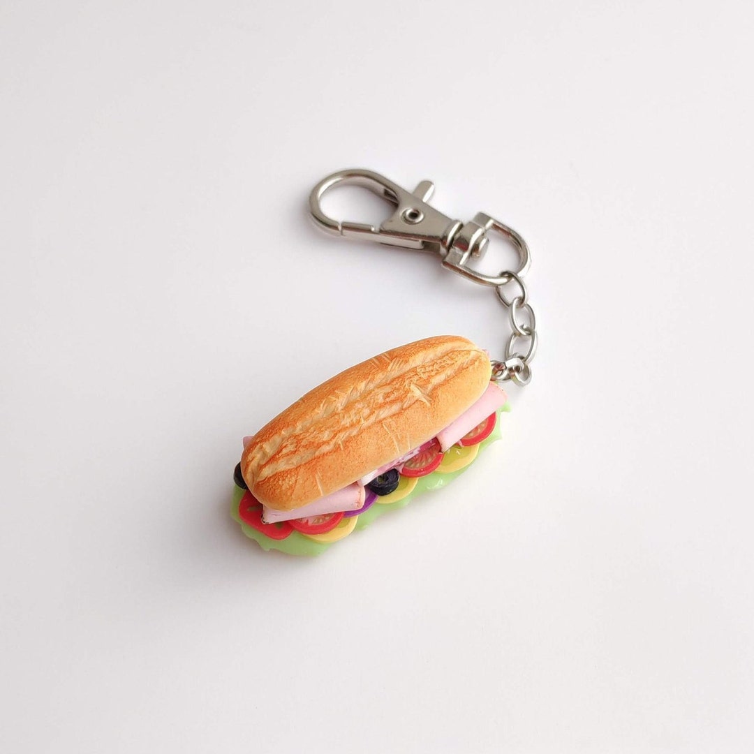 Sandwich Keychain, Bag Charm, Foodie Gift - Etsy