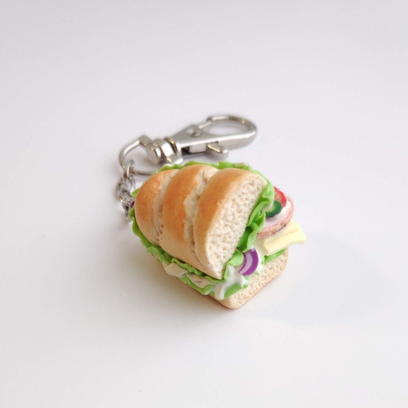 Sandwich Keychain Breakfast Jewelry Fake Food Gift - Etsy