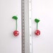 Evil Cherry Earrings Mismatched Fruit Earrings - Etsy