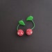 Evil Cherry Earrings, Mismatched Fruit Earrings - Etsy