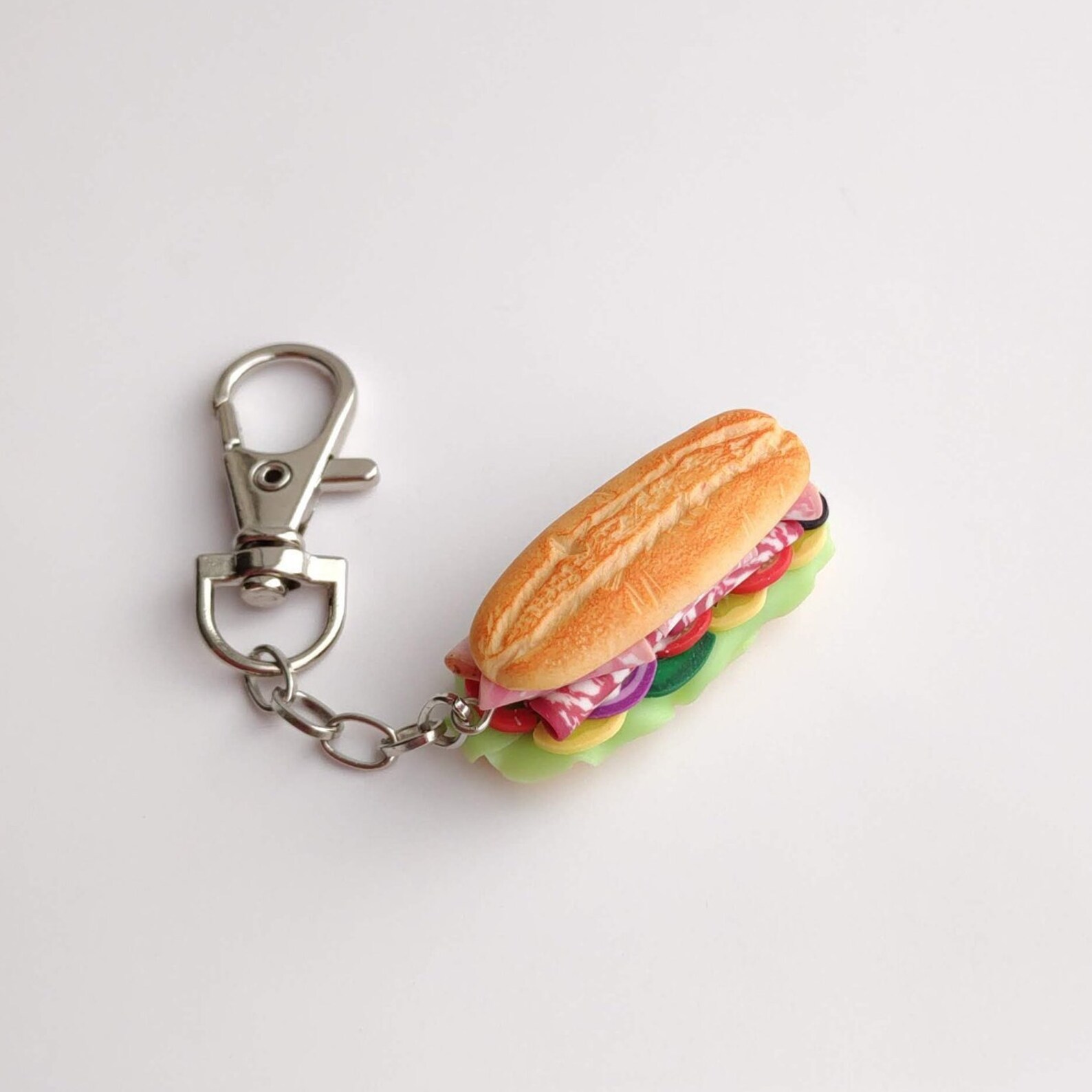 Sandwich Keychain, Bag Charm, Foodie Gift - Etsy