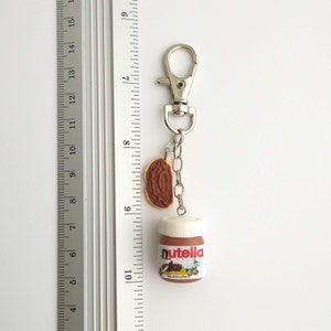 Nutella Jar and Chocolate Sandwich Charm Nutella Keychain Cute ...