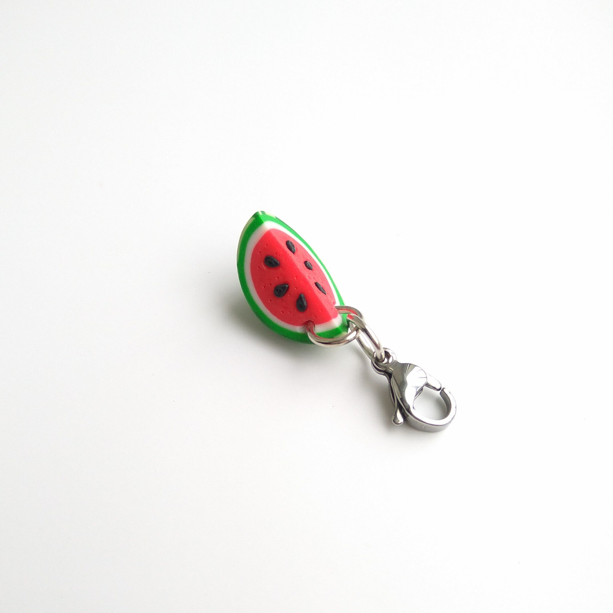 Watermelon Miniature Charm juicy Fruit Slice - Etsy