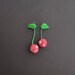 Evil Cherry Earrings, Mismatched Fruit Earrings - Etsy