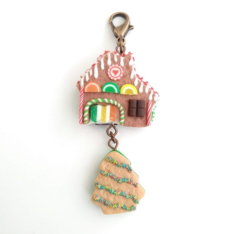 Miniature Gingerbread House Charm Christmas Cookie Jewelry | Etsy