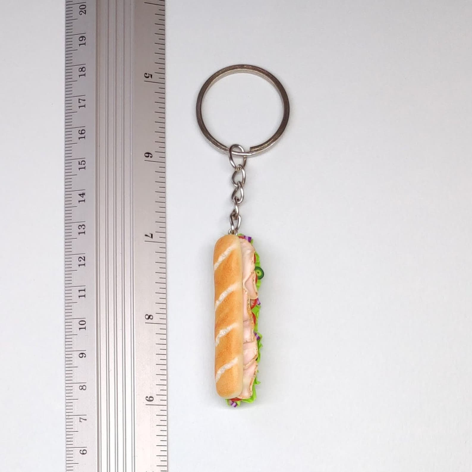 Ham Sandwich Charm Food Keychain Fast Food Jewelry - Etsy