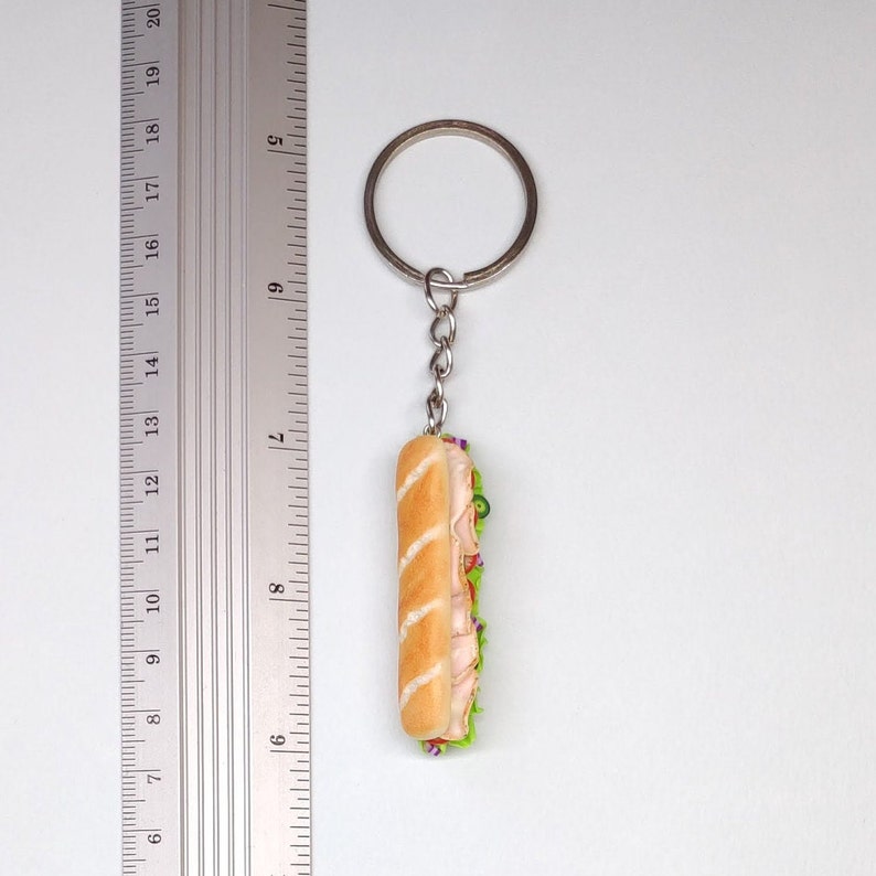 Ham Sandwich Charm Food Keychain Fast Food Jewelry - Etsy