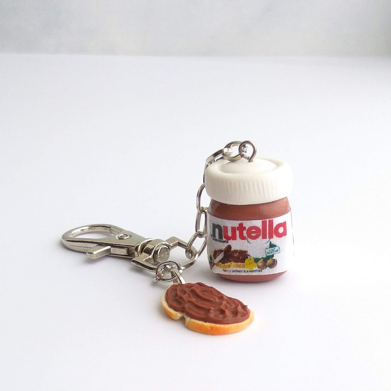 Nutella Jar and Chocolate Sandwich Charm Nutella Keychain Cute - Etsy