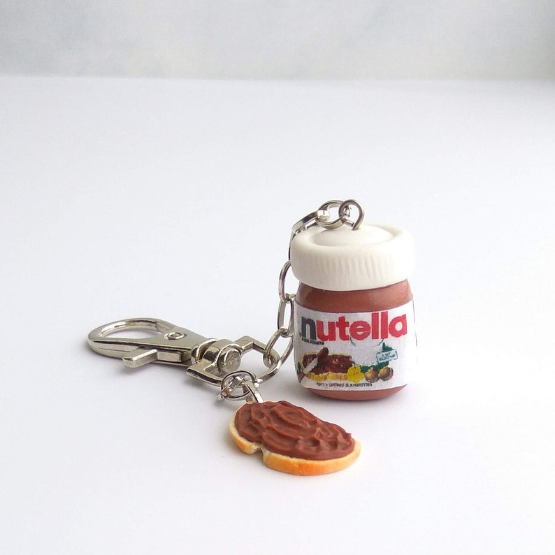 Nutella Jar and Chocolate Sandwich Charm Nutella Keychain Cute - Etsy