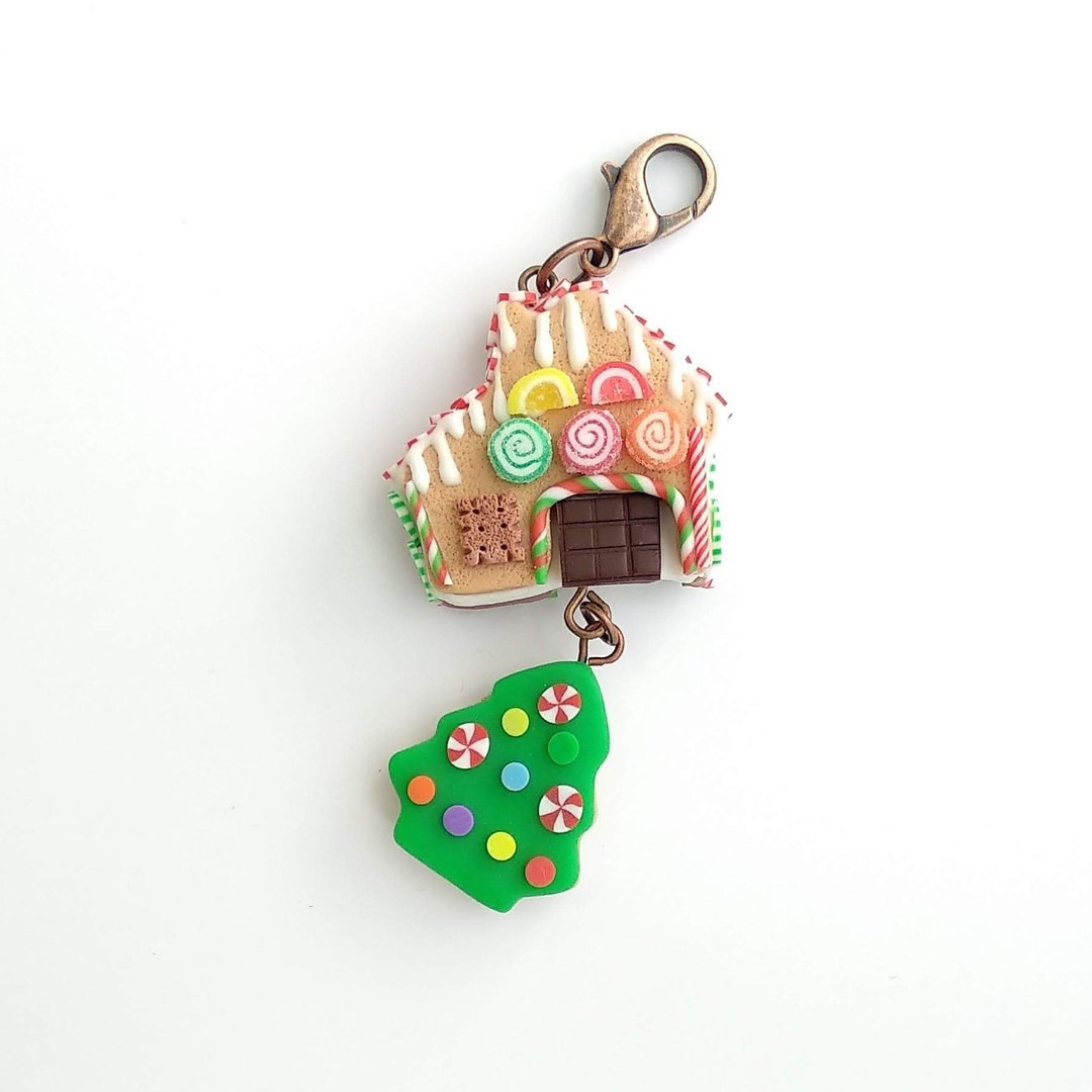 Miniature Gingerbread House Charm: Polymer Clay Christmas Cookie ...