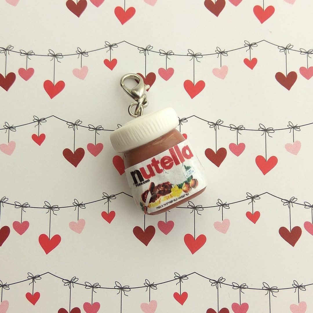 Nutella Charm, Nutella Jar Jewelry, Food Charm Nutella Lover, Bag Charm ...