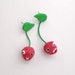 Evil Cherry Earrings, Mismatched Fruit Earrings - Etsy