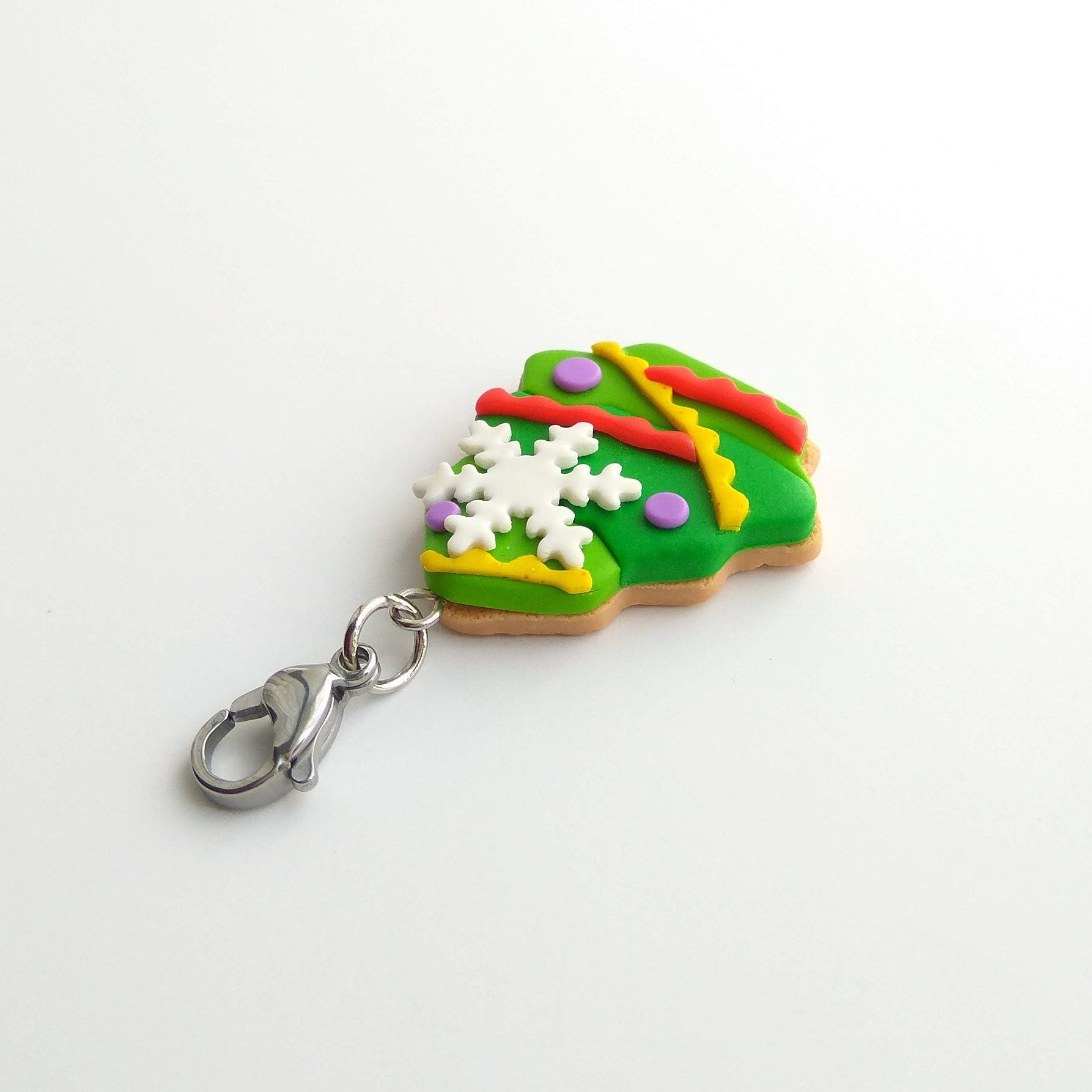 Christmas tree charm Santa gifts Gingerbread jewelry Evergreen | Etsy