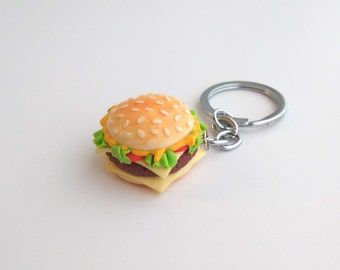 Hamburger Keychain - Etsy