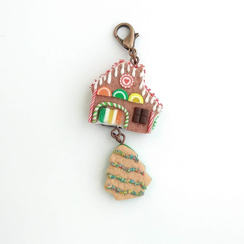 Miniature Gingerbread House Charm Christmas Cookie Jewelry | Etsy