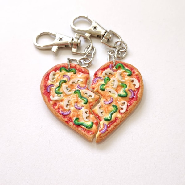 Pizza Keychain - Etsy