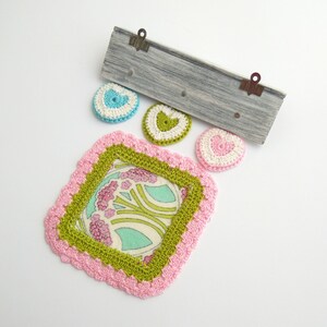 Dollhouse Kitchen Set Miniature Wall Shelf Crochet Small Doily Set of 3 ...