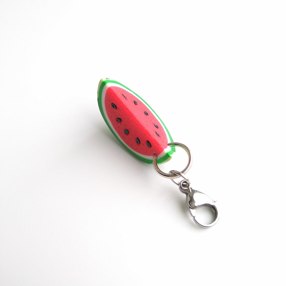 Watermelon Charm, Red Green Fruit Slice, Juicy Fruits Jewelry, Charm ...