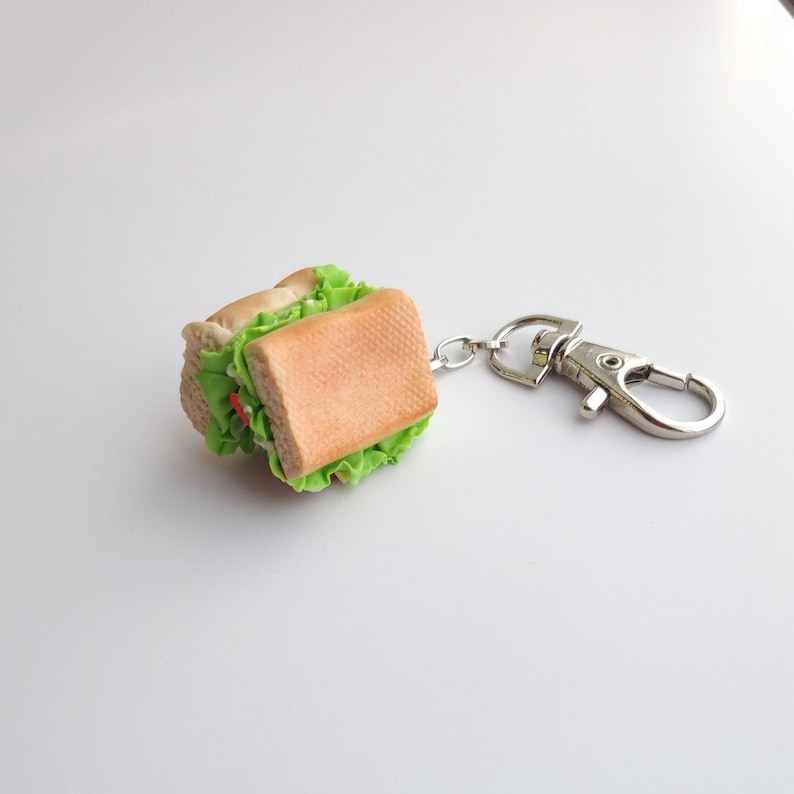 Sandwich Bag Charm Sandwich Keychain Miniature Food Jewelry | Etsy