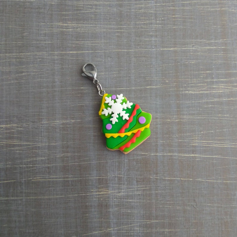 Christmas tree charm Santa gifts Gingerbread jewelry Evergreen | Etsy