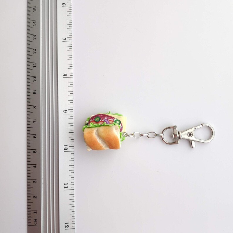 Sandwich Bag Charm Sandwich Keychain Miniature Food Jewelry | Etsy