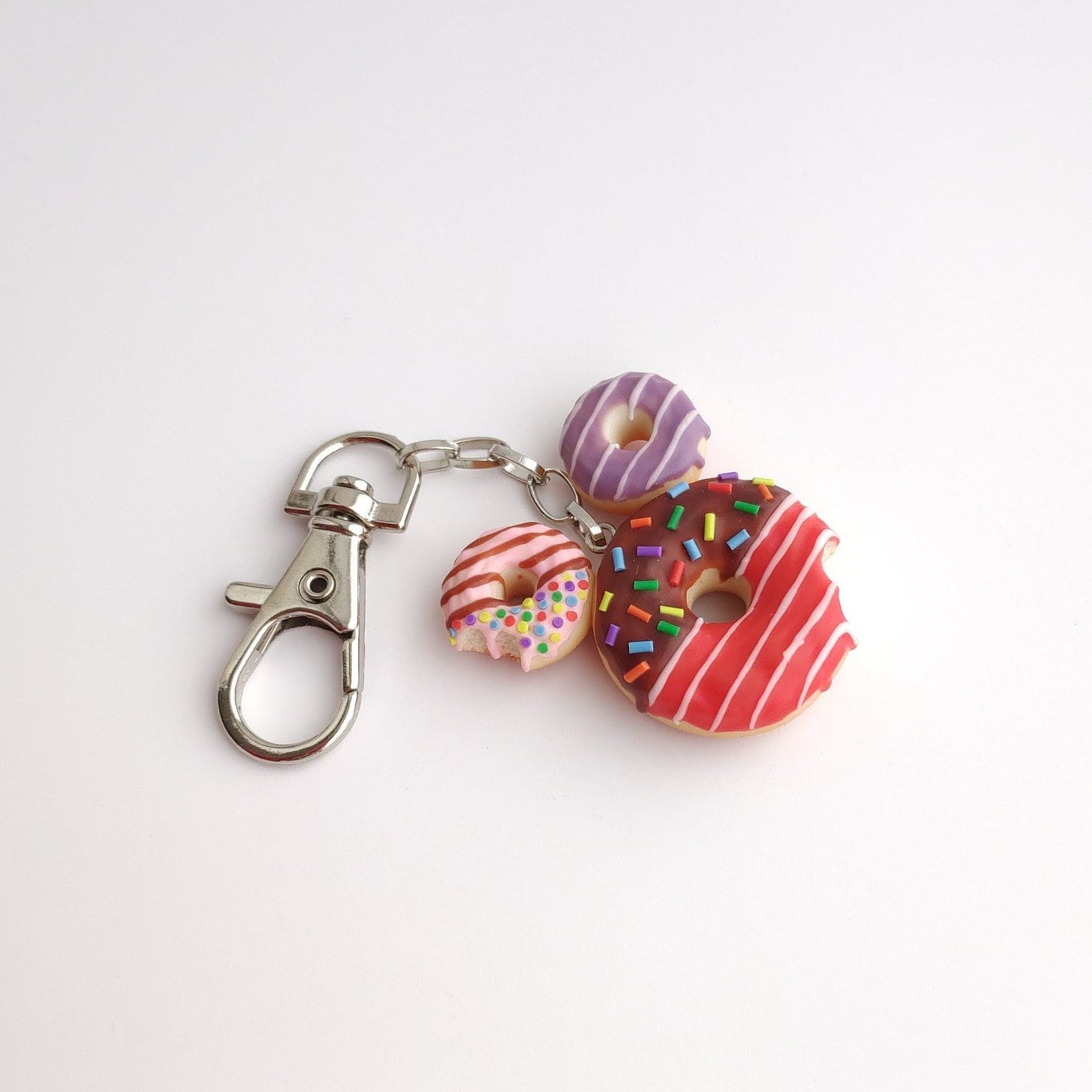 Mickey ears donut keychain Creepy cute Mickey donut charm | Etsy