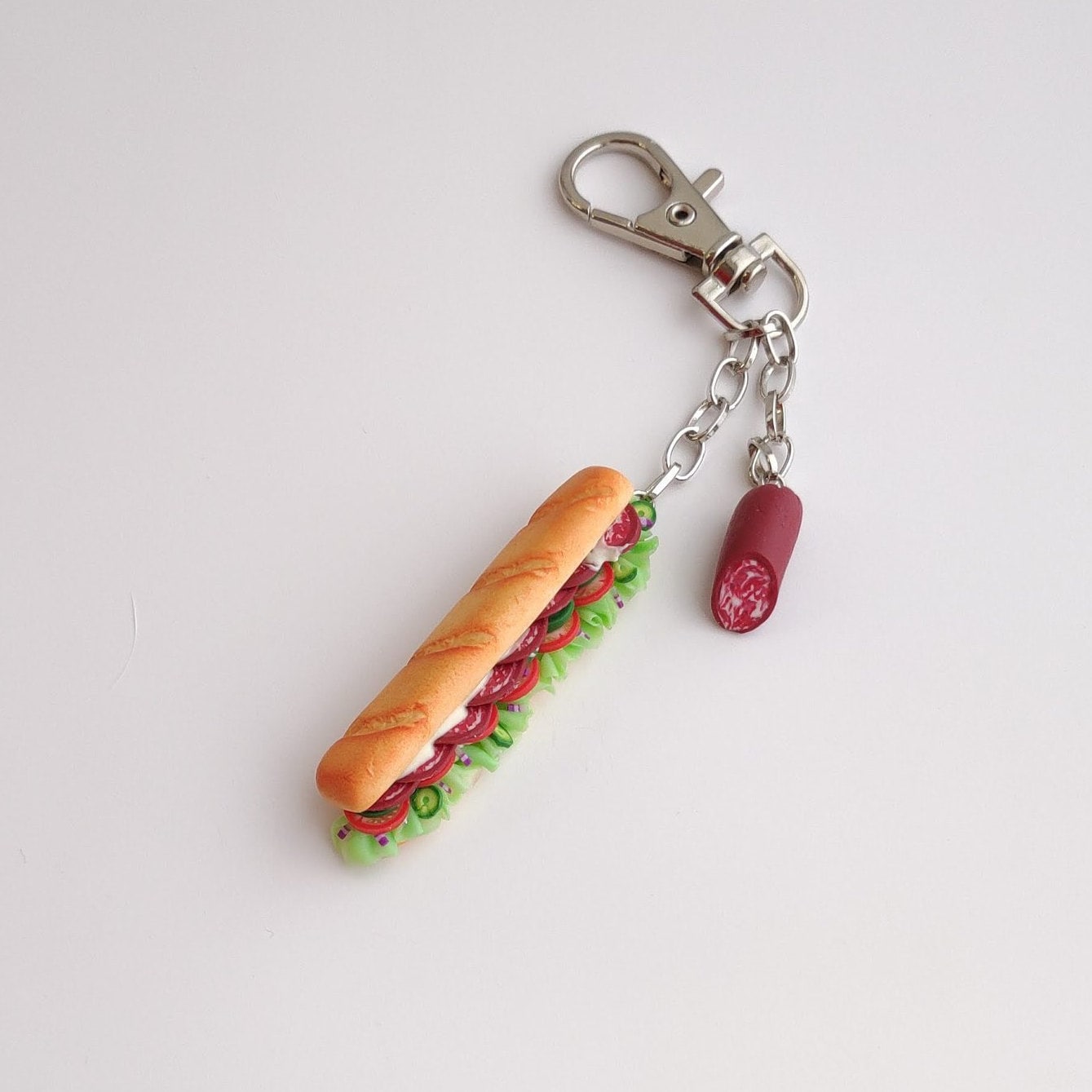 Sandwich Bag Charm Food Keychain Fake Food Jewelry | Etsy