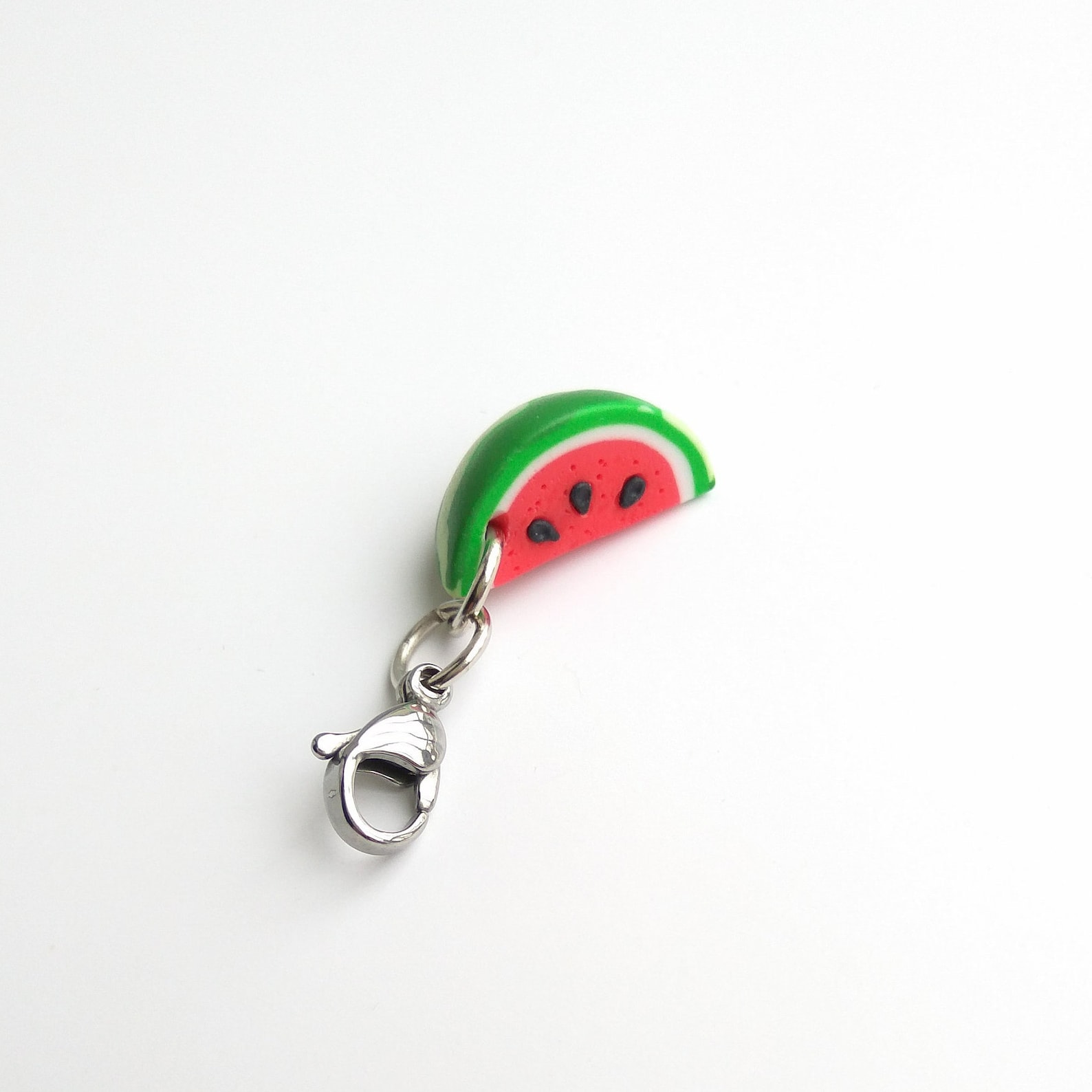 Watermelon Miniature Charm juicy Fruit Slice - Etsy