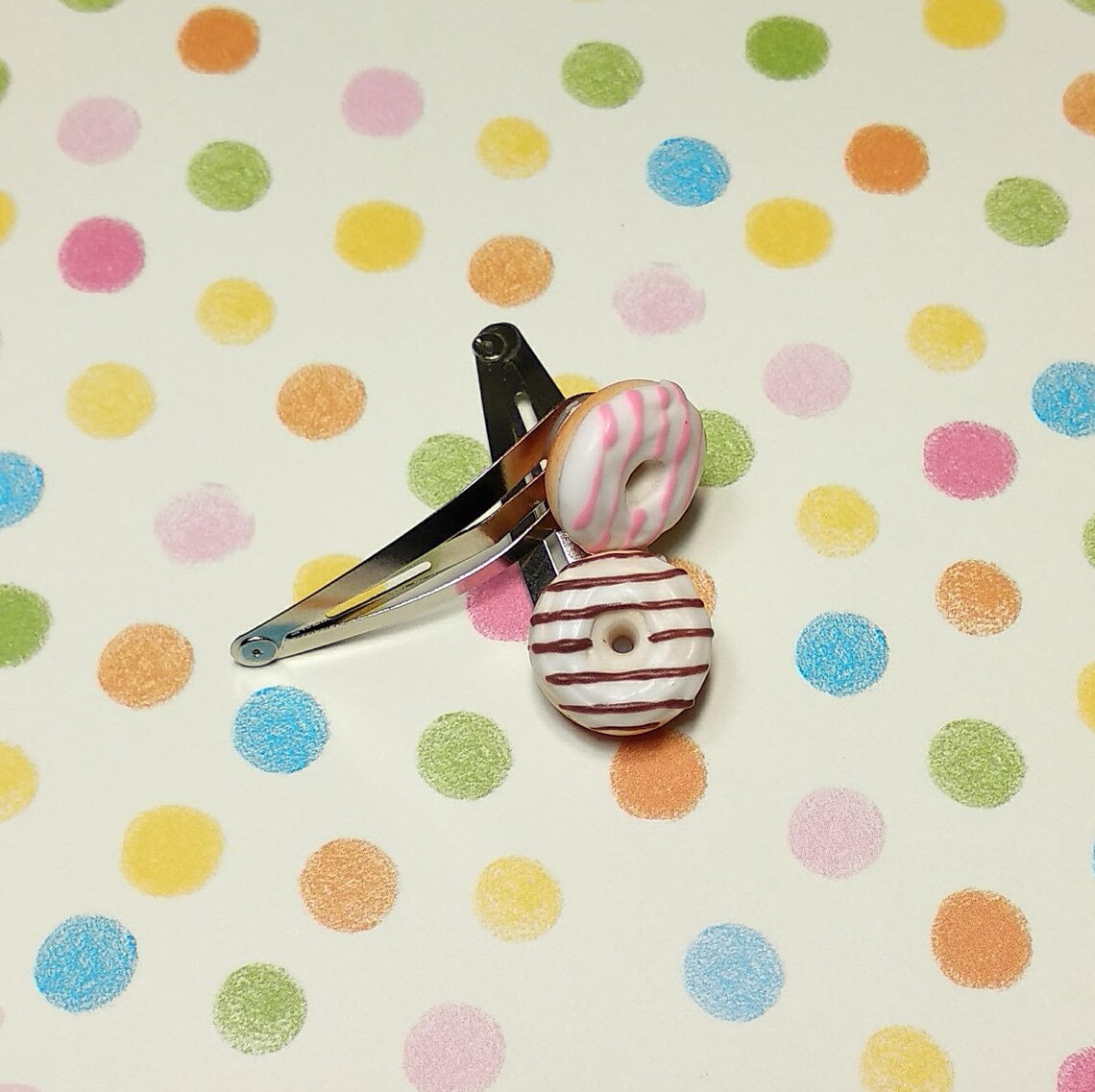 Donut Party Stocking Stuffer Donut Hair Clip Sweet Lolita Gift | Etsy
