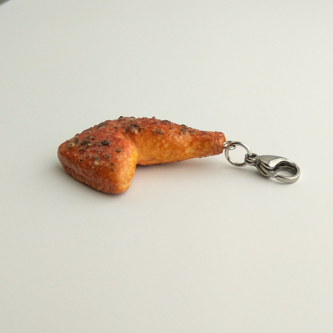 Fried Chicken Leg Charm, Spicy Chicken Food, BBQ Chicken, Realistic ...