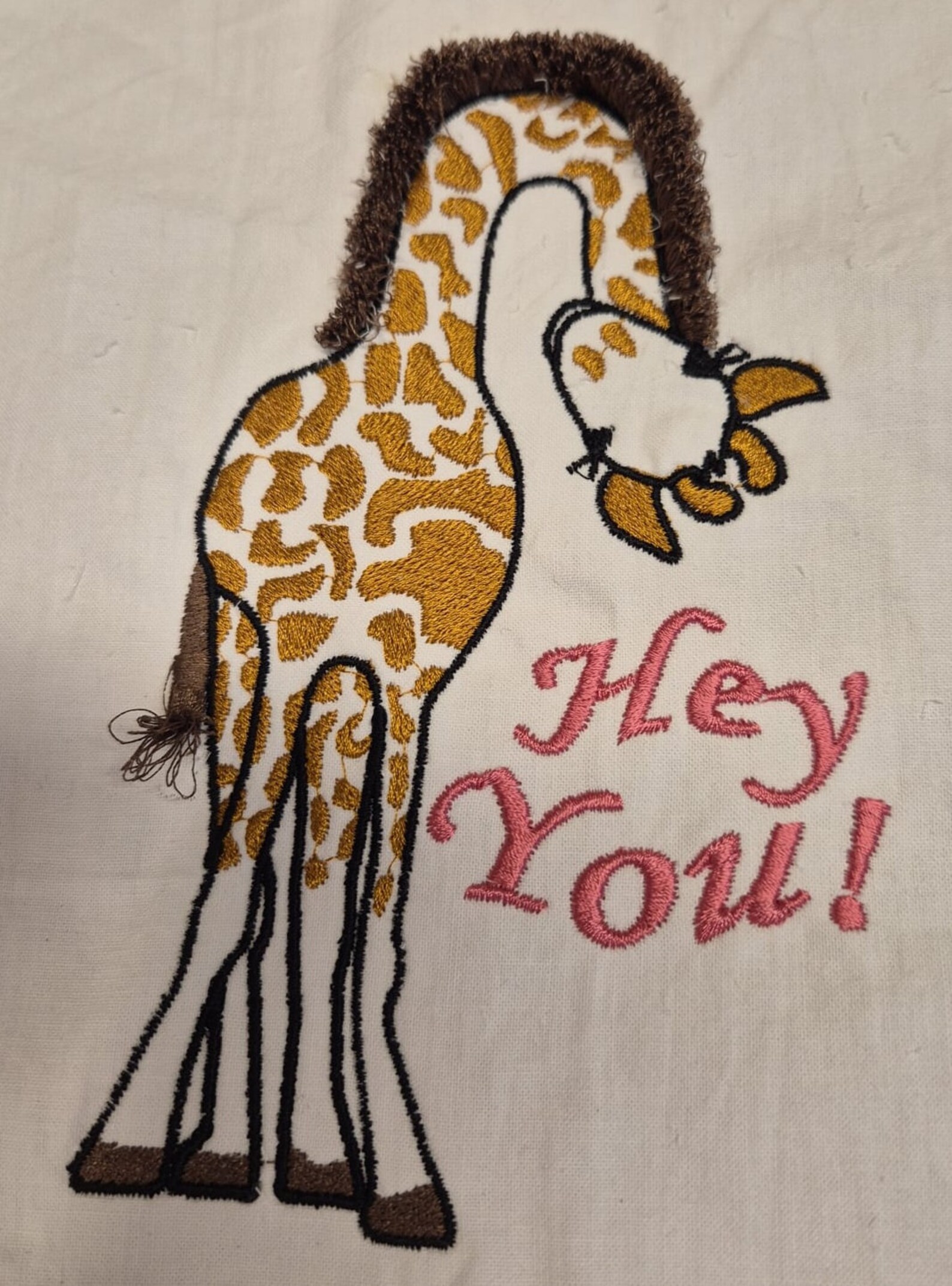 Fringe Technique, Bt Giraffe Hey You, Giraffe Embroidery Design ...