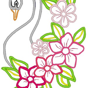 Swan Machine Embroidery Pattern, Cutwork, Instant Download, Cutwork ...