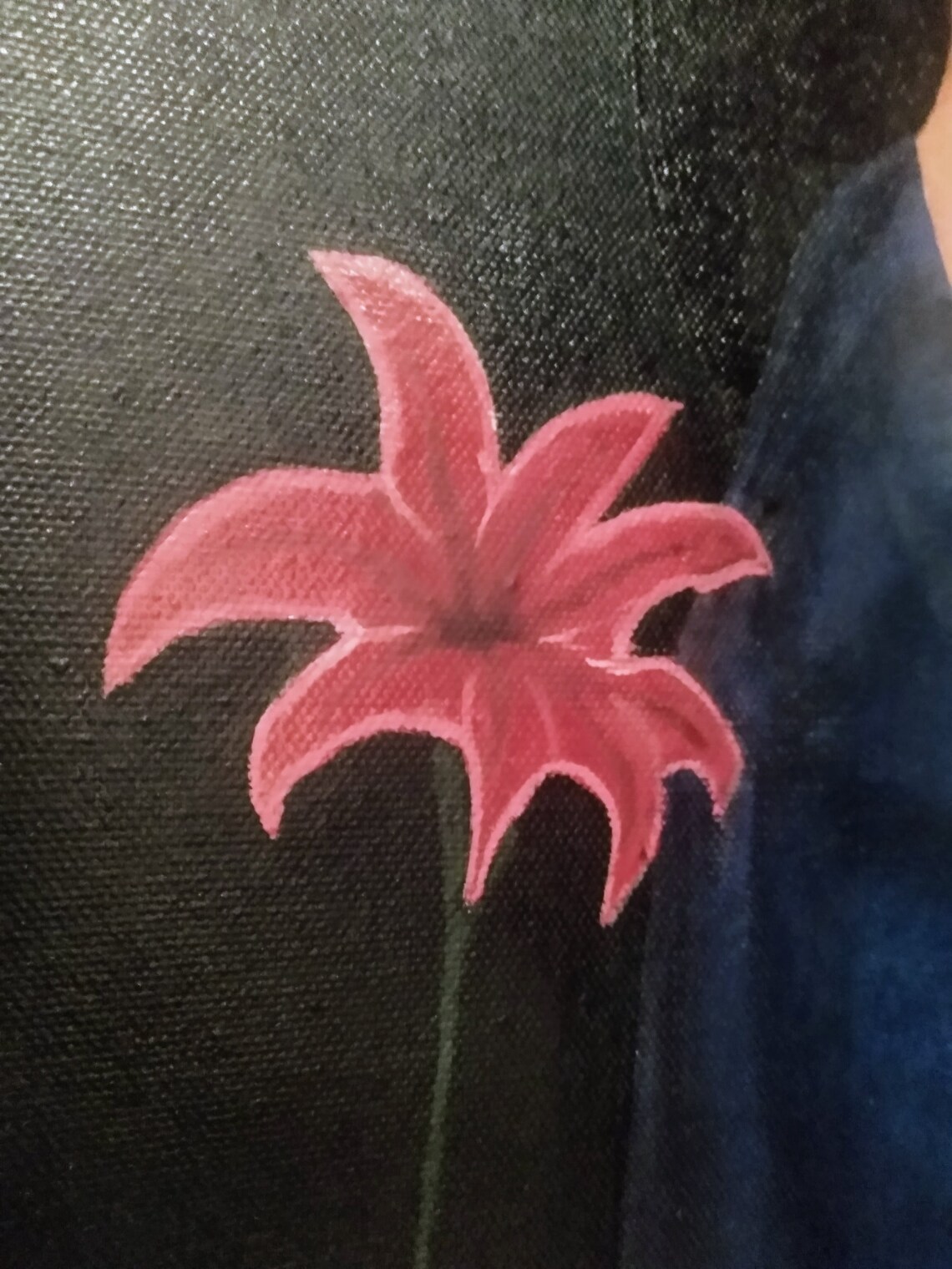 Girl Portrait, Lily Painting, Hand Painted Art, Charming Girl With a ...