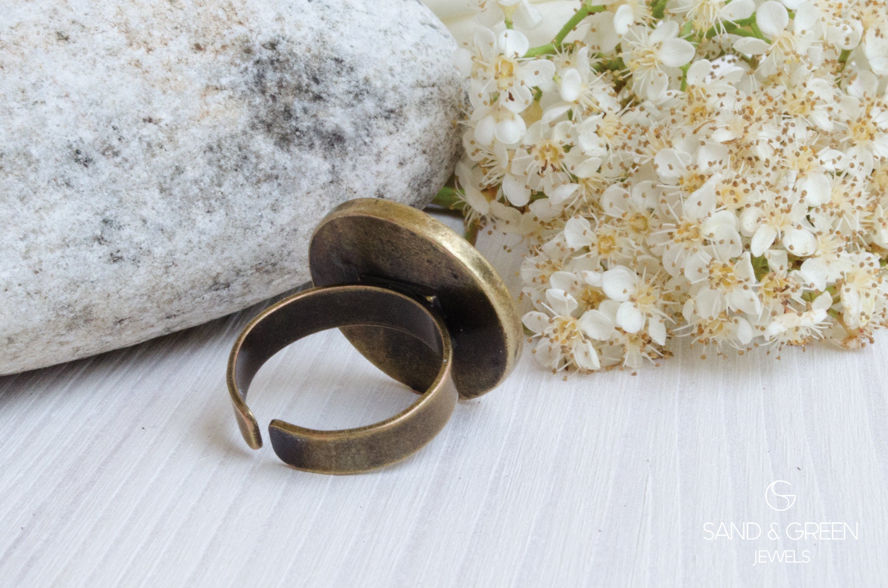 Bronze Round Ring on One Black Cat in Gold Background Theme, Hand ...