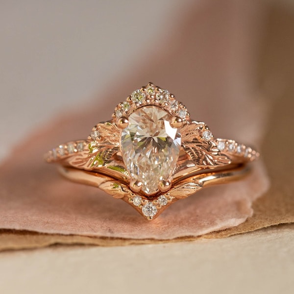 Fantasy Wedding Band and Engagement Ring - Etsy