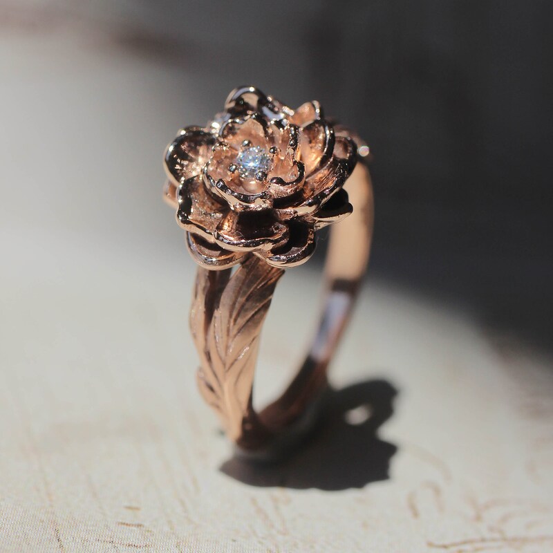 Flower Engagement Ring - Etsy