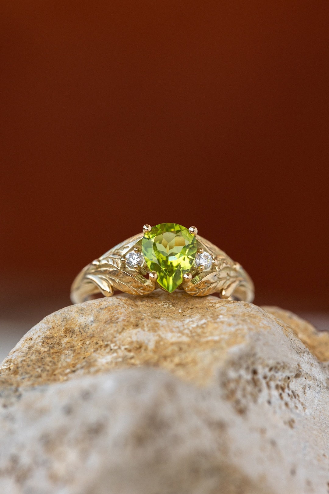 READY TO SHIP Sizes 5-7us Peridot Engagement Ring Nature - Etsy