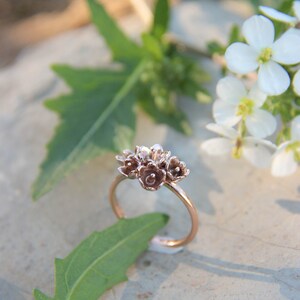 White Gold Engagement Ring Flower Proposal Ring Lily of the - Etsy