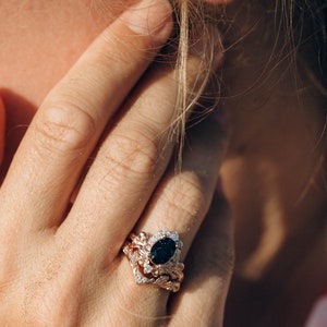 Baroque Inspired Oval Engagement Ring With Tourmaline and Diamonds ...