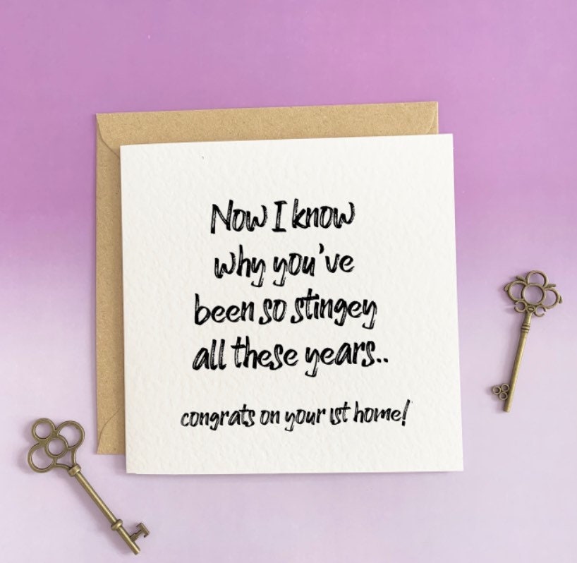 First Home Card Congrats First Home Buying New Home Card | Etsy