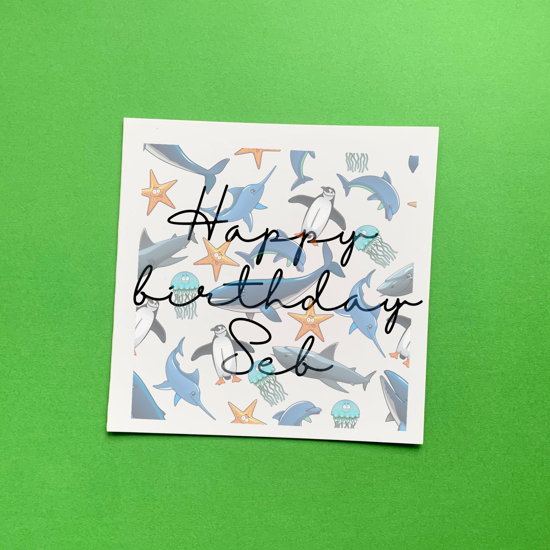 Personalised Childrens Birthday Card Under the Sea Theme - Etsy UK
