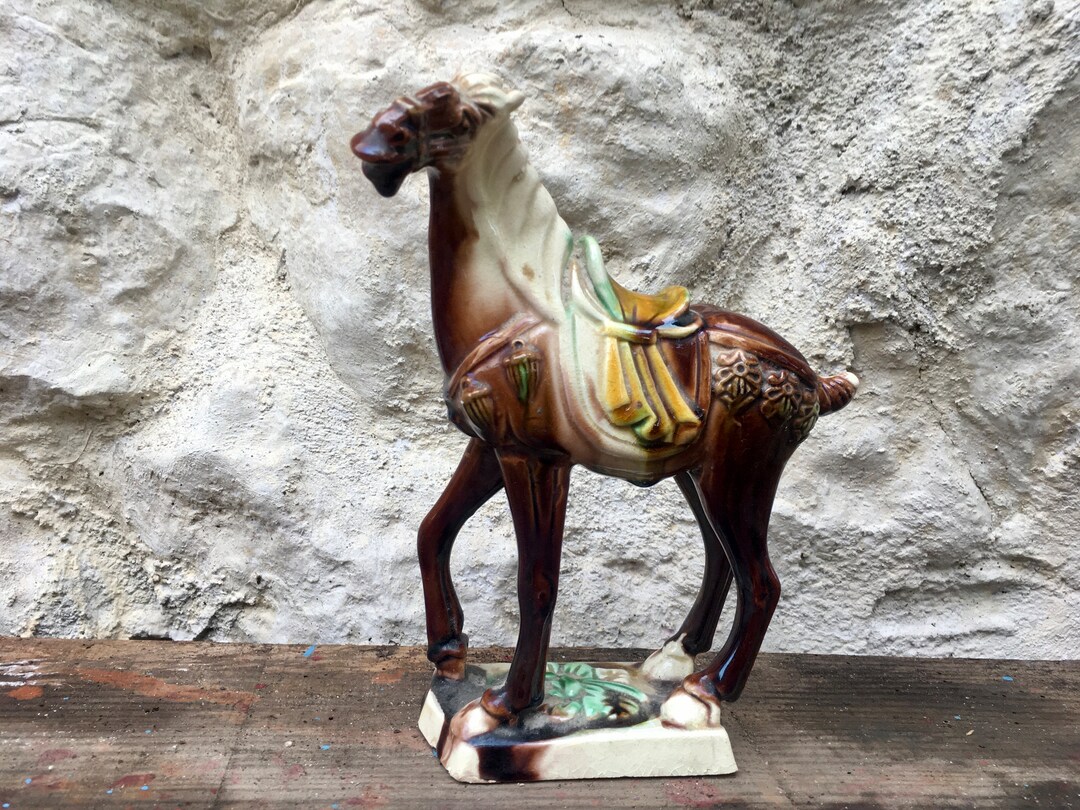 Vintage Tang Horse Ceramic From China 20th Century Very Beautifully ...