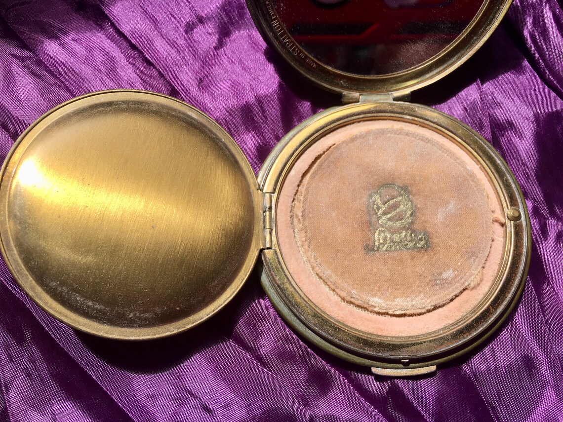 Vintage Stratton Powder Compact, 1930s, Metal With Macasites, Damaged ...