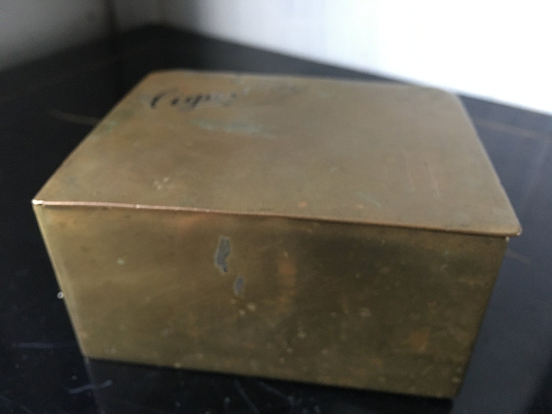 Vintage Art Deco Cigarette Tin, France 30s, Table Tin With Hinged Lid ...