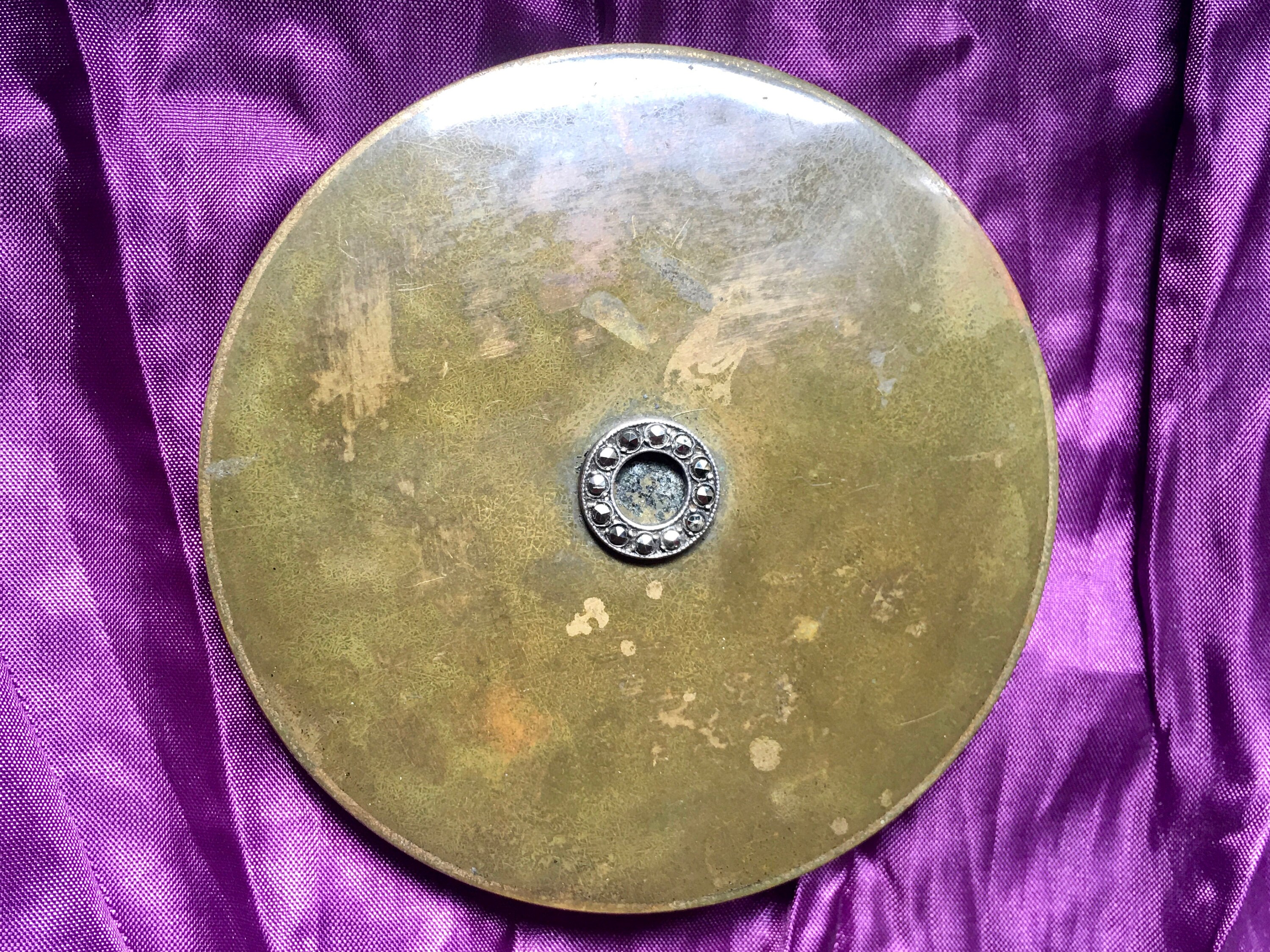 Vintage Stratton Powder Compact, 1930s, Metal With Macasites, Damaged ...